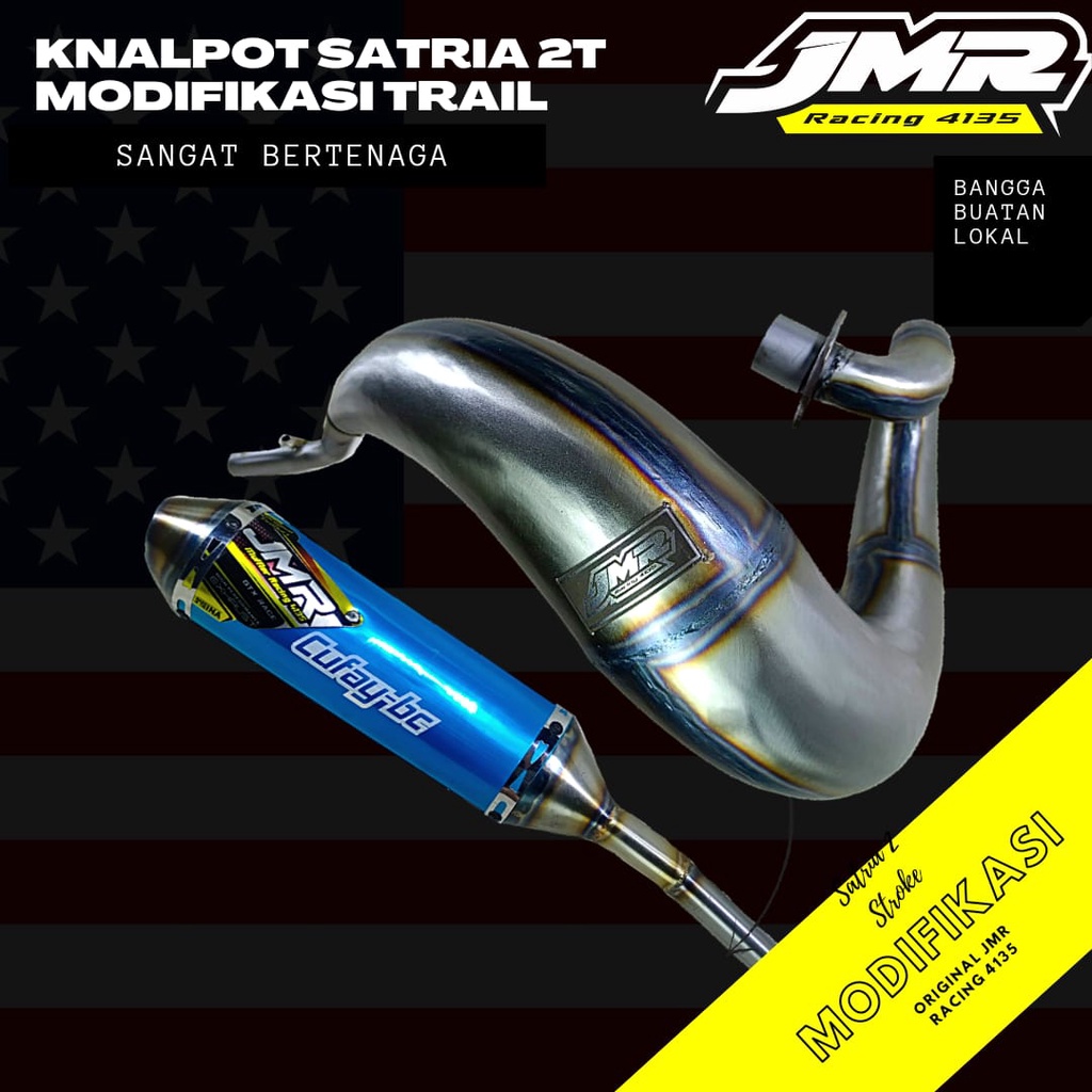 Jual Knalpot Satria 2 Stroke modifikasi trail original jmr racing 4135 ...