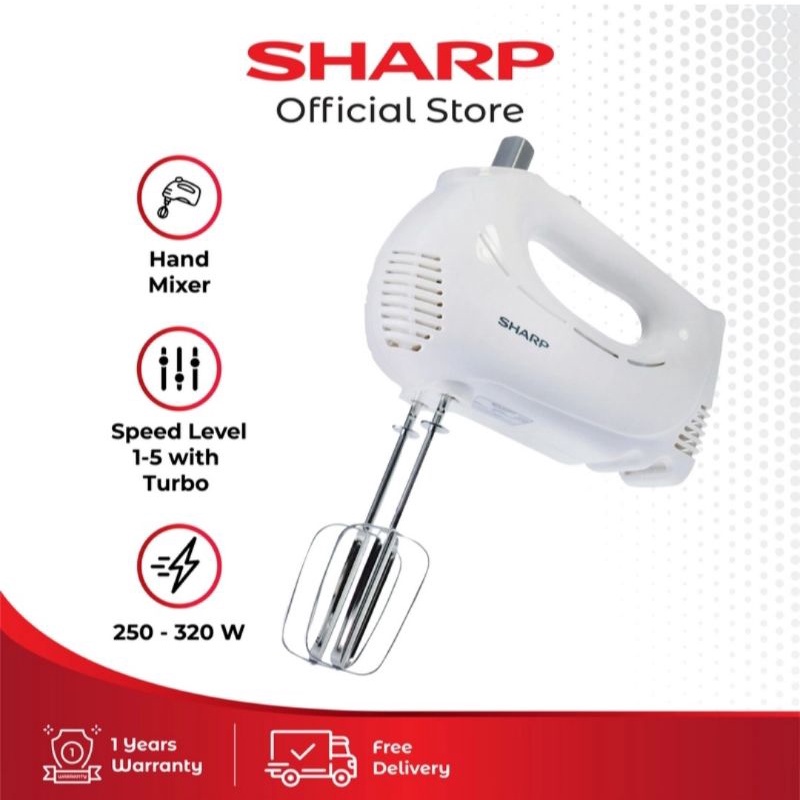 Jual SHARP Hand Mixer EM-H53-WH Mixer Tangan | Shopee Indonesia