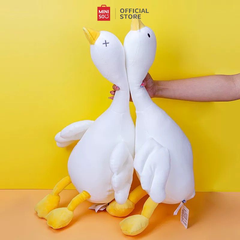 Jual MINISO boneka angksa lucu dan unik- White Goose Series Lying Plush ...