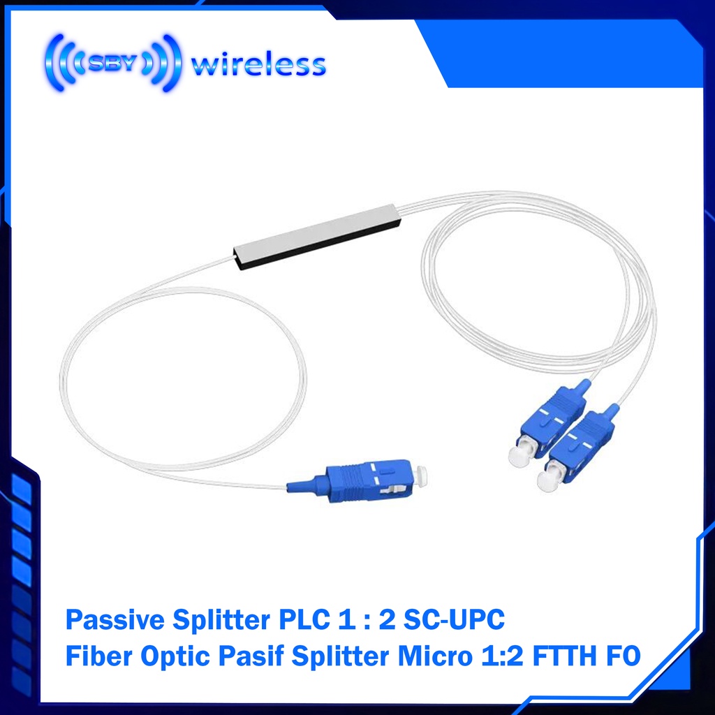 Jual Passive Splitter PLC 1 : 2 SC UPC Fiber Optic Pasif Splitter Micro ...