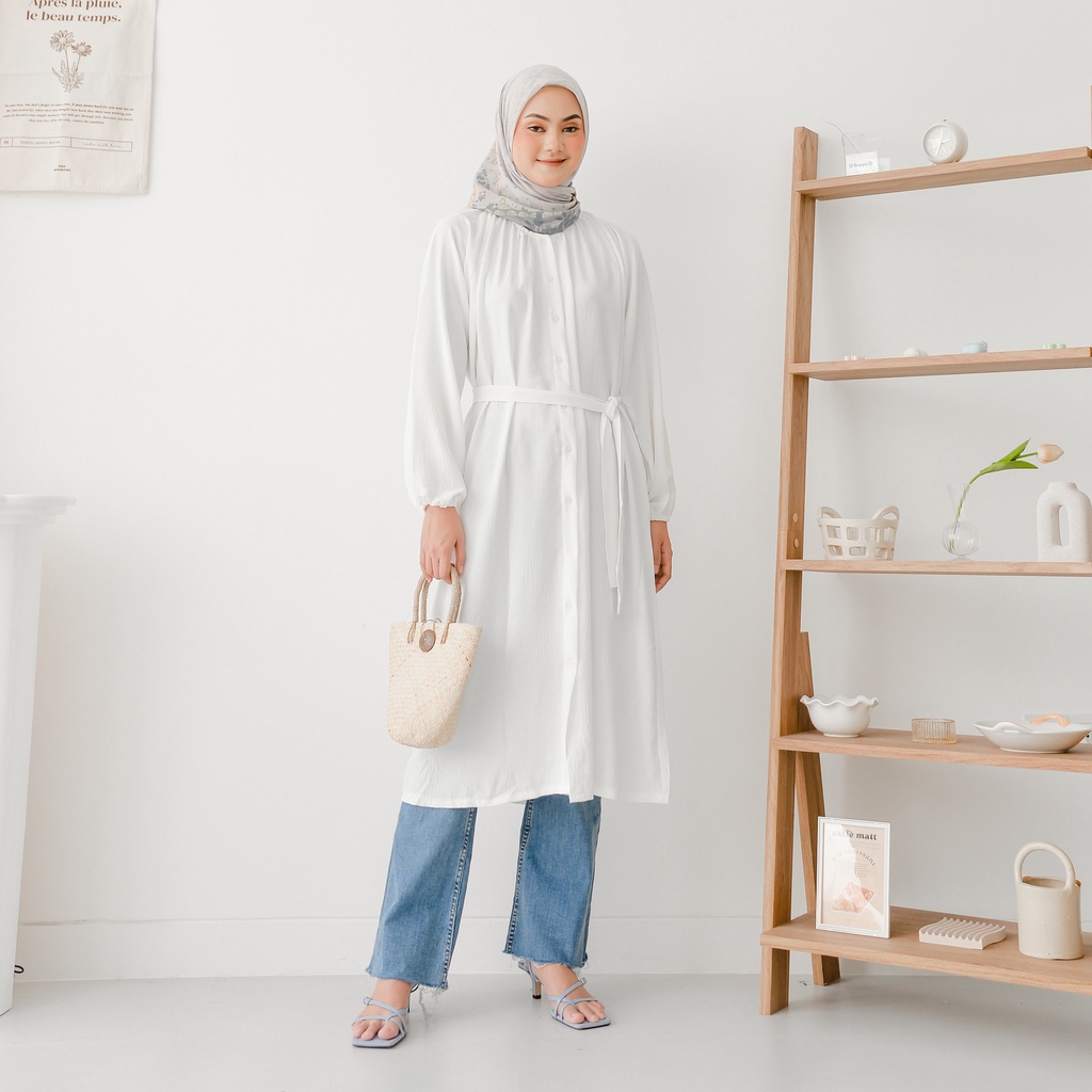 Jual Yeji Tunik Nuna Id Nuna Id Sale (BROKEN WHITE) | Shopee Indonesia