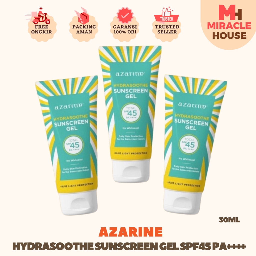 Jual Azarine Hydrasoothe Sunscreen Gel SPF45 PA++++ 30 ml Mudah Meresap ...