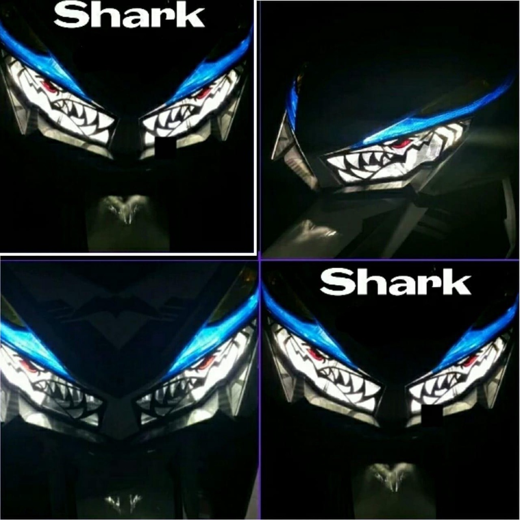 Jual Stiker Sticker Mata Hiu Shark Stiker Alis Lampu Vario Led 2015 2016 2017 Shopee Indonesia