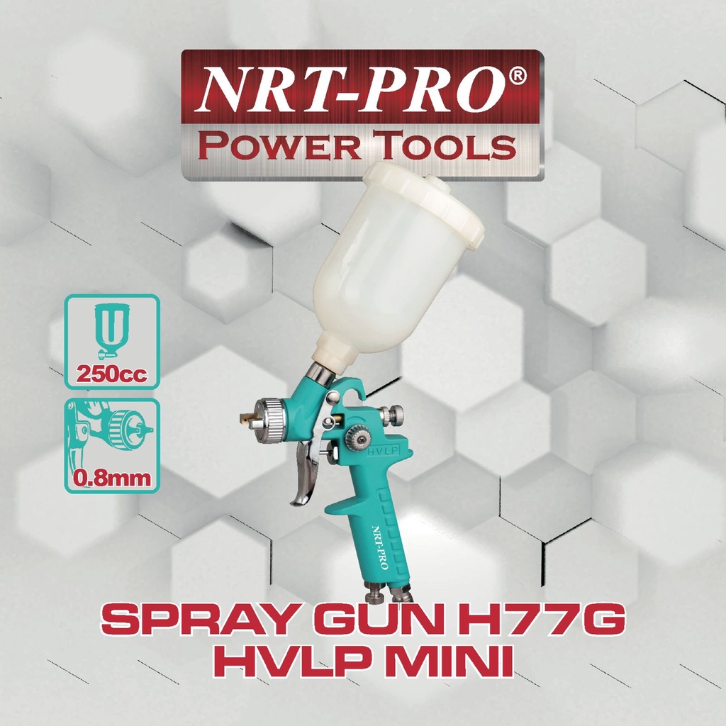 Jual NRT PRO H77G SPRAY GUN HVLP MINI 0.8mm tabung Atas 400cc | Shopee ...