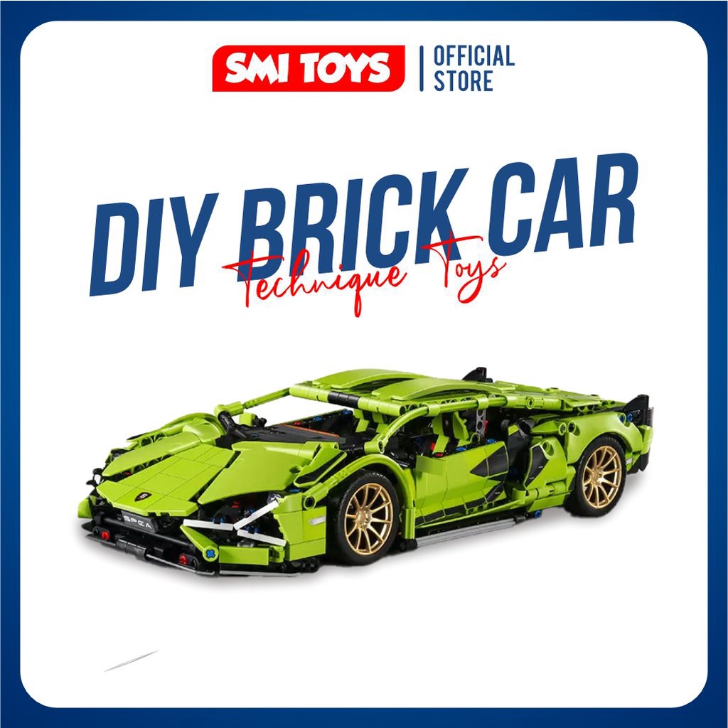 Jual DIY BRICK CAR | LAMBORGHINI CAR MODEL | SMI TOYS | Shopee Indonesia