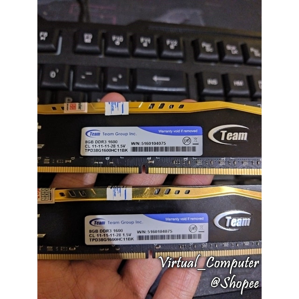Jual RAM PC Gaming by Team Elite Plus (2*8GB) 16 GB DDR3 1600Mhz pc ...