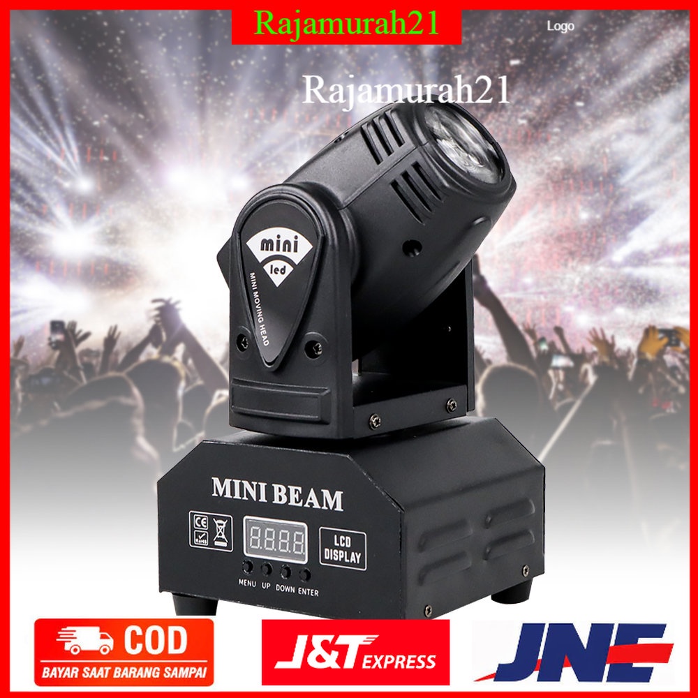 Jual Lampu Sorot Panggung Spotlight LED RGB Moving Head DMX 10W - DM512 ...