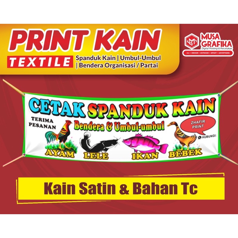 Jual Print Kain Bahan TC dan SATIN (Direct Textile) | Shopee Indonesia
