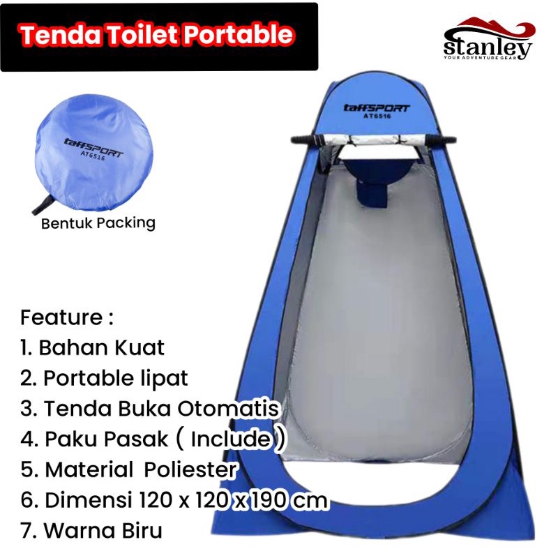 Jual Tenda Toilet Portable Automatic Open Blue , bukan tenda borneo ...