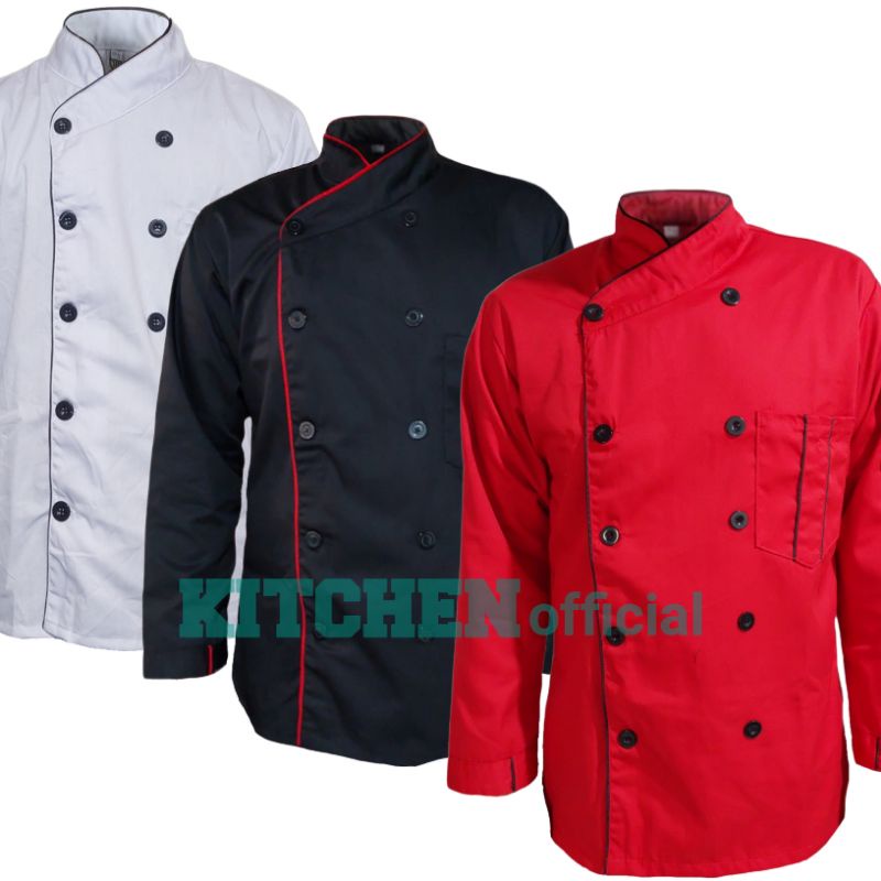 Jual KITCHEN.Official Baju Koki Chef Jacket Lengan Panjang / Baju Koki ...