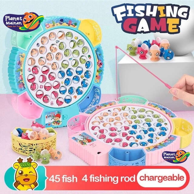 Jual MAINAN PANCING IKAN MAGNET PLAYGROUND 44 EKOR MAGNETIC FUN FISHING ...