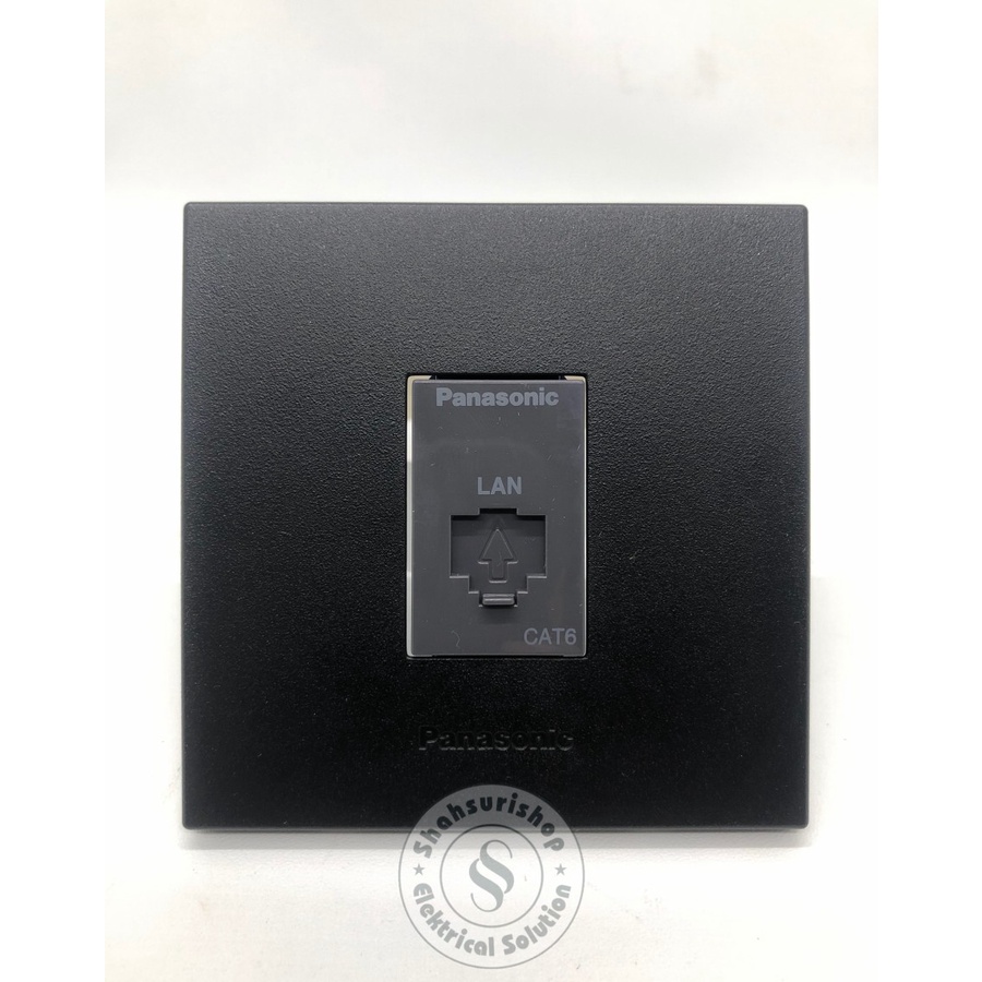 Jual STOP KONTAK OUTLET DATA CAT6 PANASONIC + FRAME HITAM WESJ78019B ...