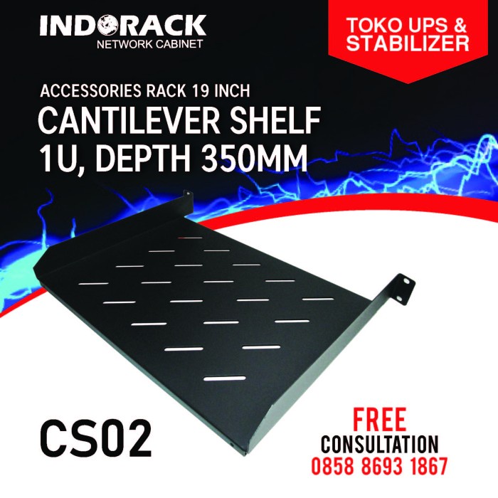 Jual Mdo Indorack 19" Cantilever Shelf 1U, Depth 350Mm : Cs02 - Hitam | Shopee Indonesia
