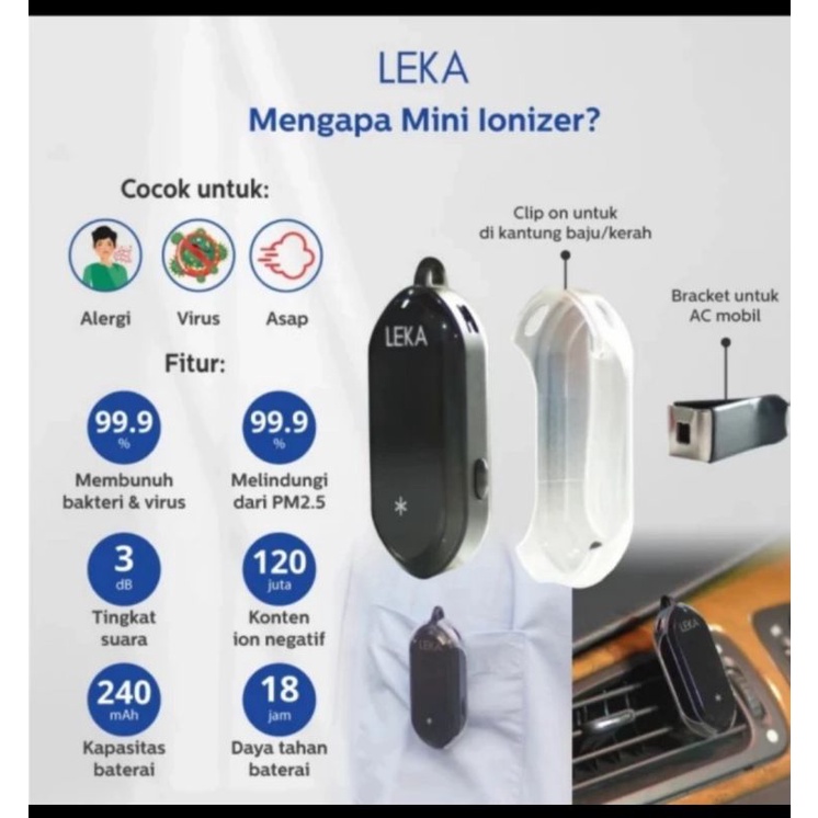 Jual Leka Mini Ionizer AP7212 | Shopee Indonesia