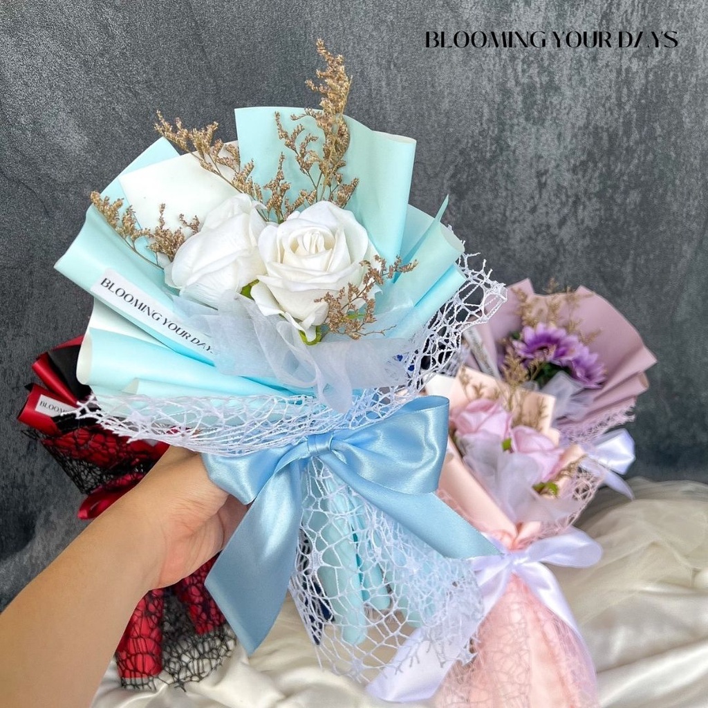 Jual bloomingyourdays Buket Bunga Bouquet bunga aesthetic kado ulang ...