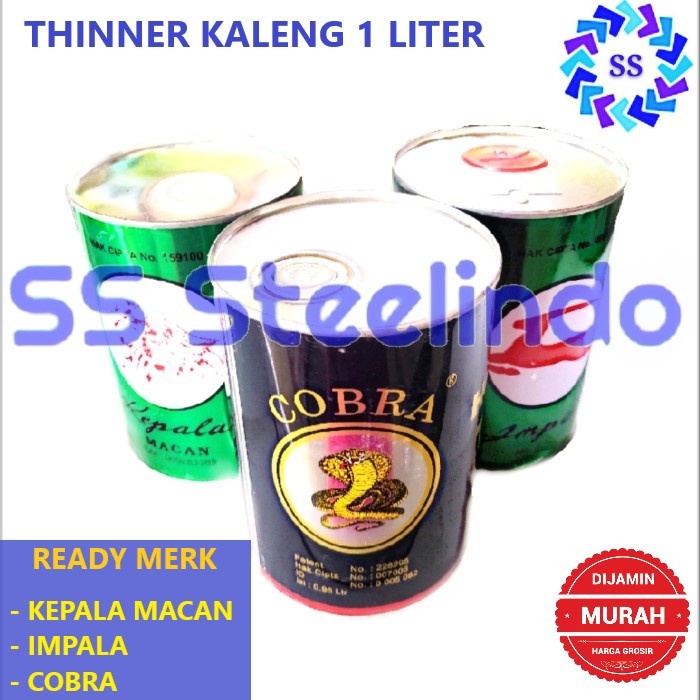 Jual Thinner Thinner Kaleng 1 Liter (Kepala Macan Impala Cobra ...