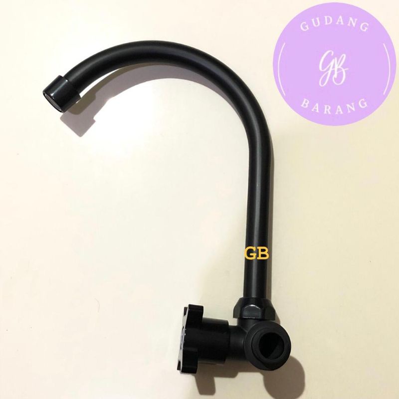 Jual Kran Angsa Pipa Hitam - Kran Bak Cuci Piring Black - Kran Cucian ...