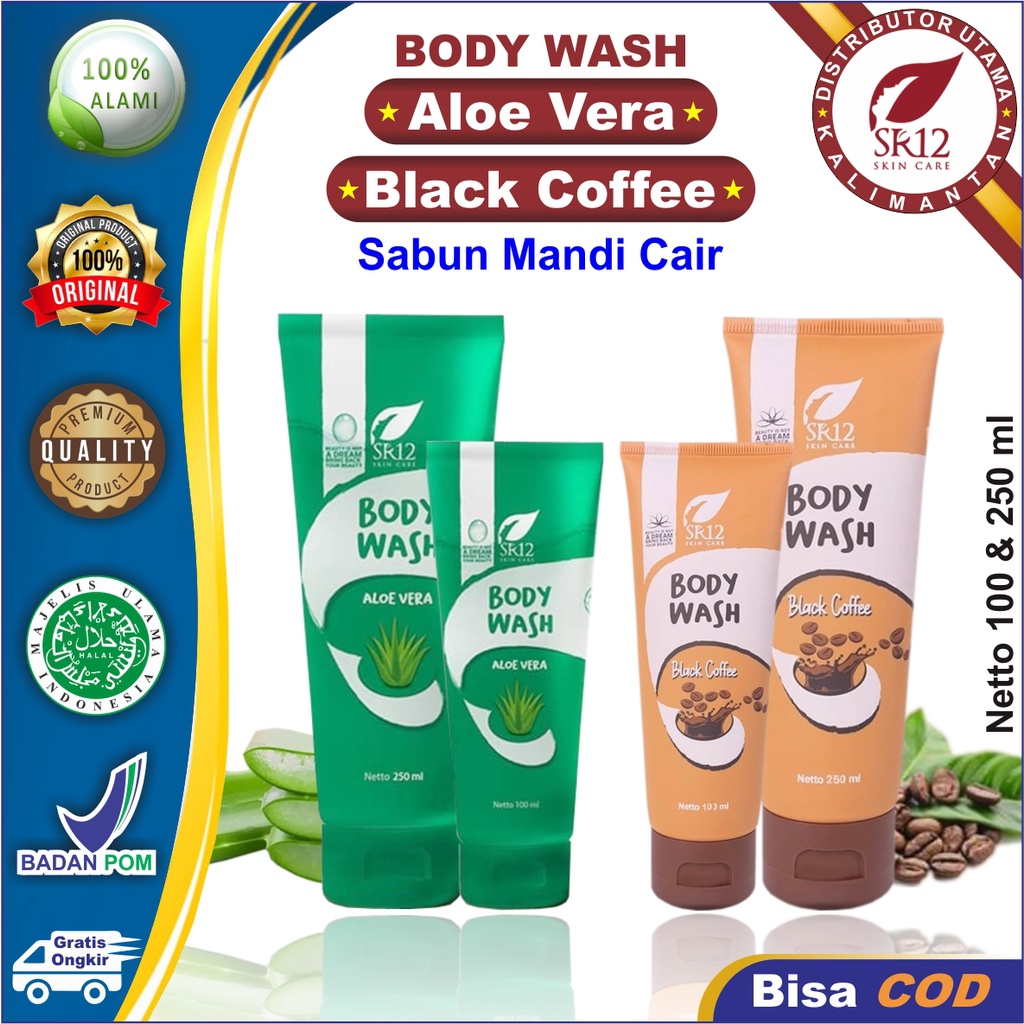 Jual Body Wash SR12 | Body Wash Aloe Vera & Body Wash Black Coffee ...