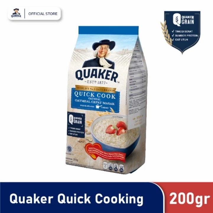 Jual Quaker Quick Cooking Oatmeal ( 200 Gr). | Shopee Indonesia