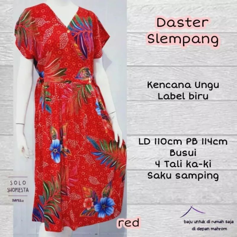 Jual DASTER KENCANA UNGU LABEL BIRU TALI PINGGANG/MODEL KANCING DEPAN ...