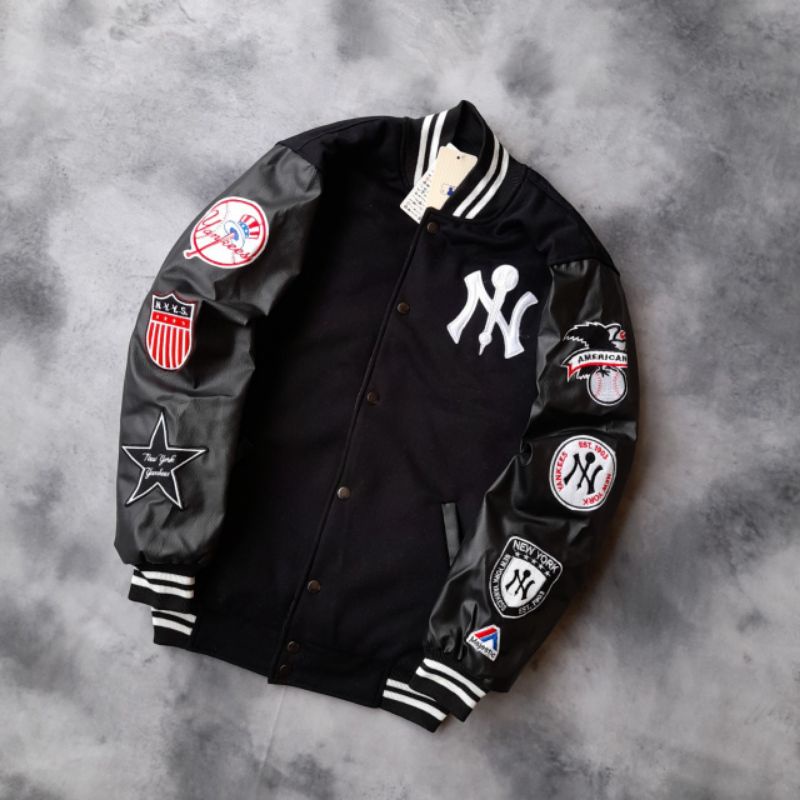 Jual VARSITY JACKET BOMBER MLB NEW YORK X NEW ERA FULLTAG & LABEL ...