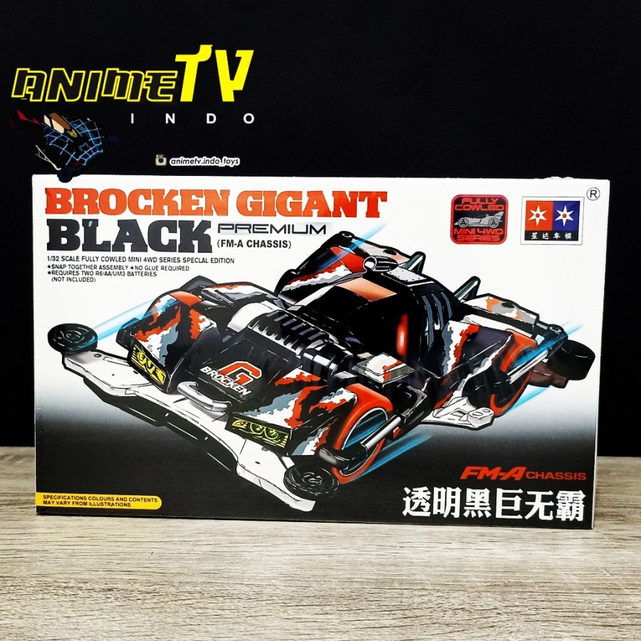 Jual Rep Tamiya Mini 4wd Brocken Gigant Black Premium Merk Daxing FM-A ...