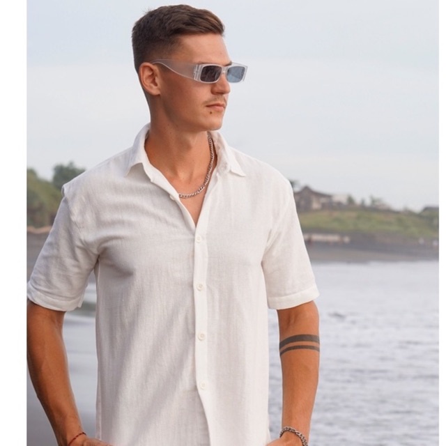 Jual BEACHWELL Kemeja Pria Linen Katun Lengan Pendek - Canggu Series ...