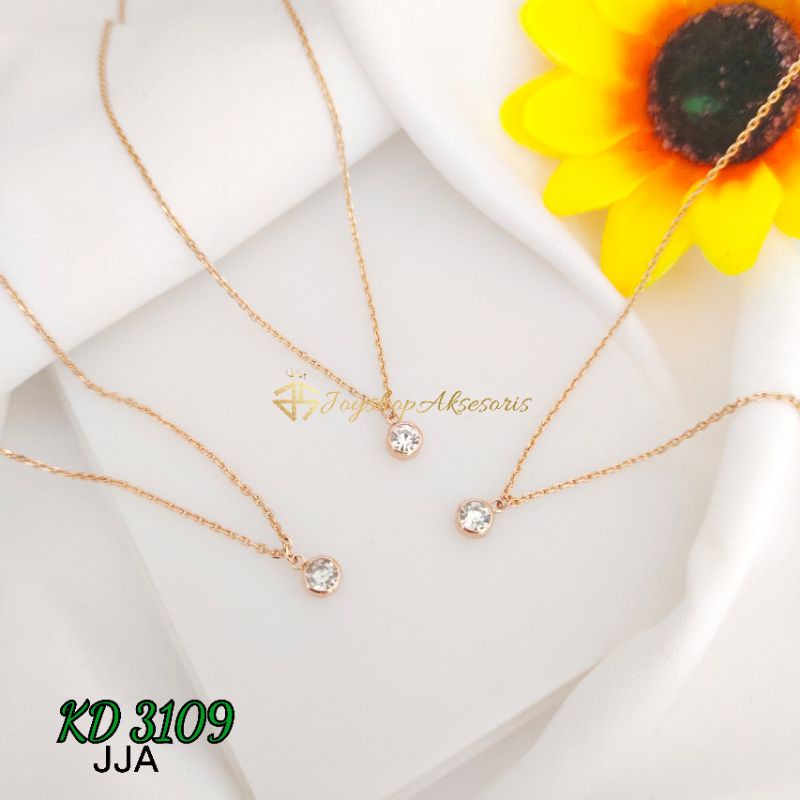 Jual Kalung edisi MINI liontin permata Solitaire korean look anti karat ...