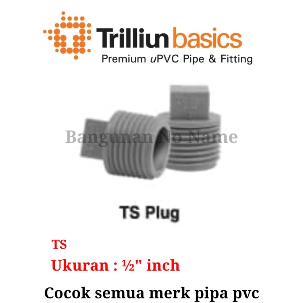 Jual PLUG TUTUP DRAT 1/2'' KRAN DRAT PIPA PVC DOF PLUG 1/2'' INCH ...