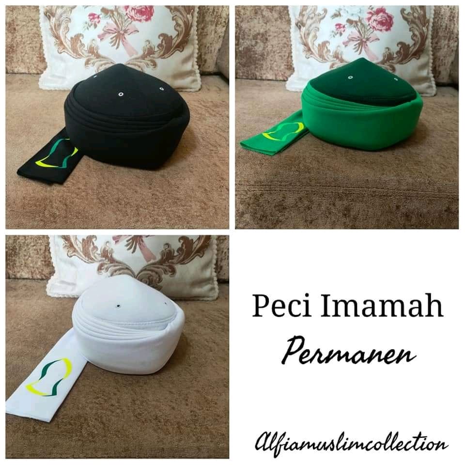 Jual PECI IMAMAH PERMANEN POLOS ( TANPA LOGO ) SIAP PAKAI SORBAN IMAMAH ...