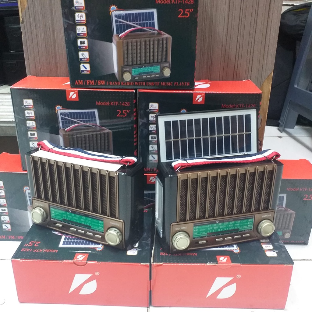 Jual Speaker Radio Senter Solar Panel KTF-1428 | Shopee Indonesia