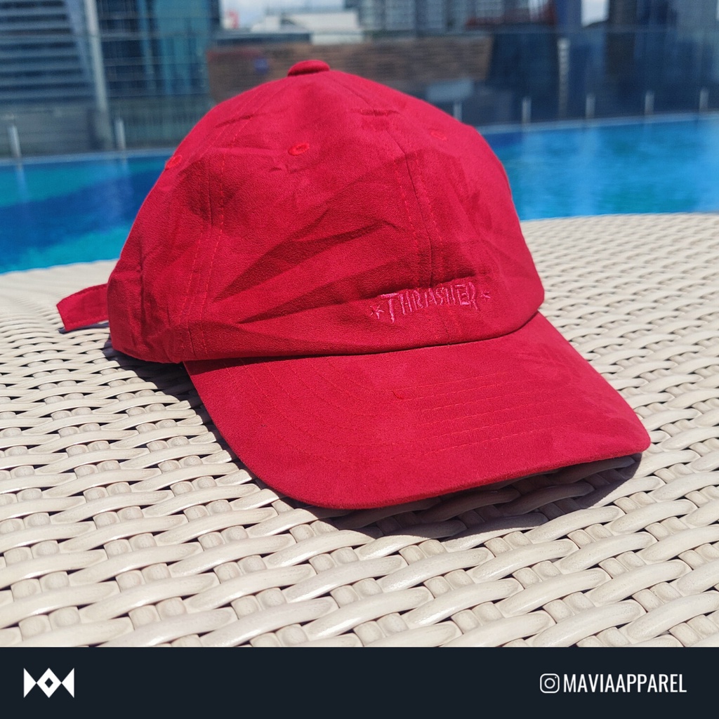 Jual Thrasher Red Velvet Cap - Topi 100% Original | Shopee Indonesia