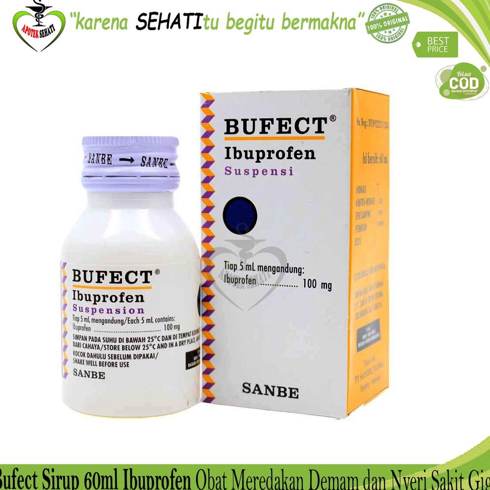 Jual Promo Murah BUFECT IBUPROFEN SYRUP 60 Ml / Obat Demam, Sakit Gigi ...