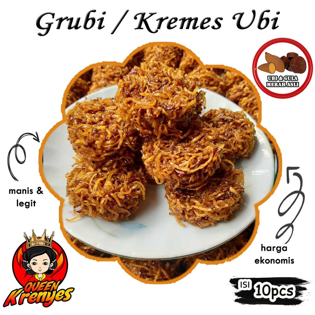 Jual [10pcs] Grubi/kremes ubi asli gula jawa khas Kuningan | Shopee ...