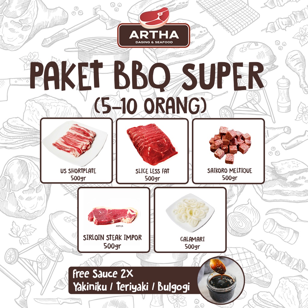 Jual PAKET KOREAN BARBEQUE GRILL SUPER (5-10 ORANG) // YAKINIKU GRILL ...