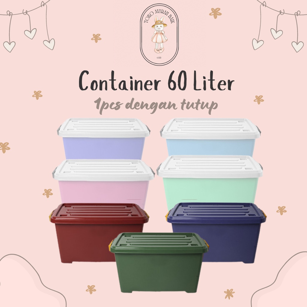 Jual 【KHUSUS INSTANT】CONTAINER 60 LITER - KONTAINER BESAR MB OFFICIAL ...