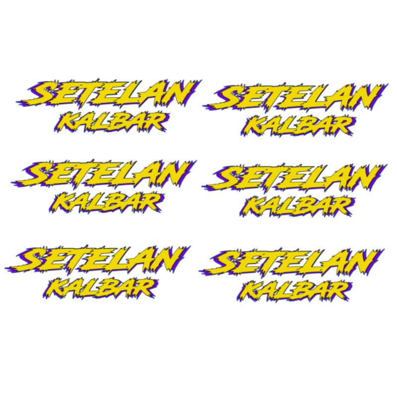 Jual Stieker Viral Stiker Setelan Kalbar Sticker Motor Stiker Tiktok ...
