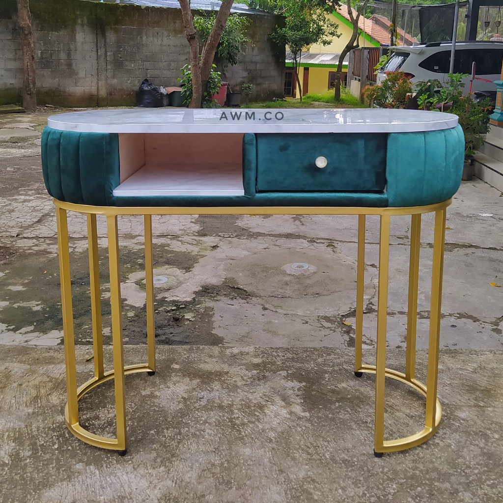 Jual Meja Nail Busa Oval Laci Cocok Untuk Furniture Ruangan Rumah Home ...