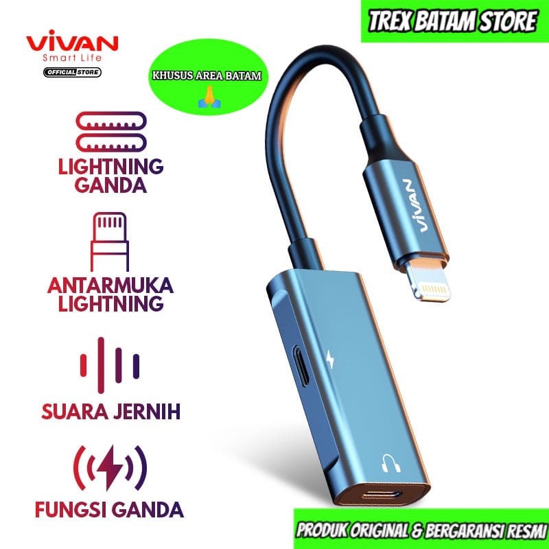 Jual VIVAN VAL02 AUDIO CONVERTER ADAPTER LIGHTNING TO LIGHTNING (BATAM ...