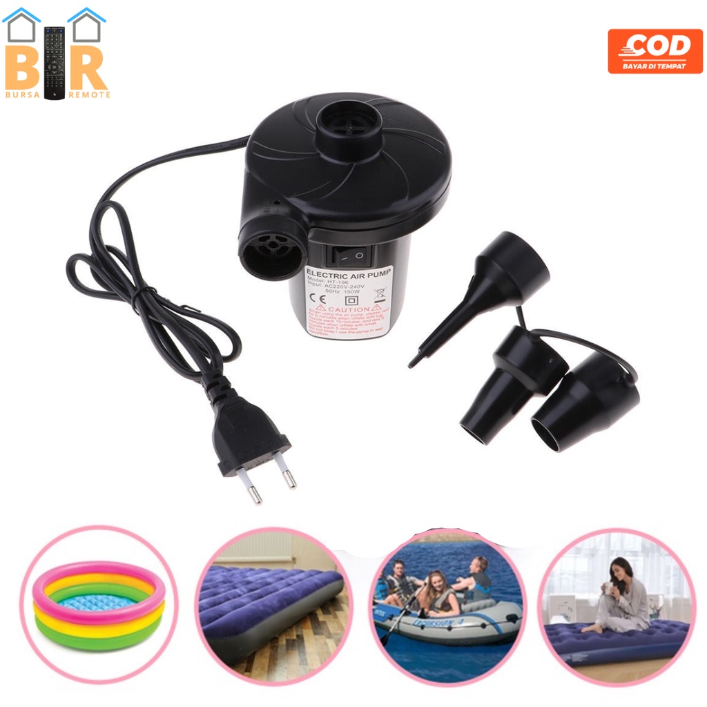 Jual Pompa Angin Listrik 2IN1 Kolam Renang Kasur Air Pump Vacuum Electric Multifungsi | Shopee ...