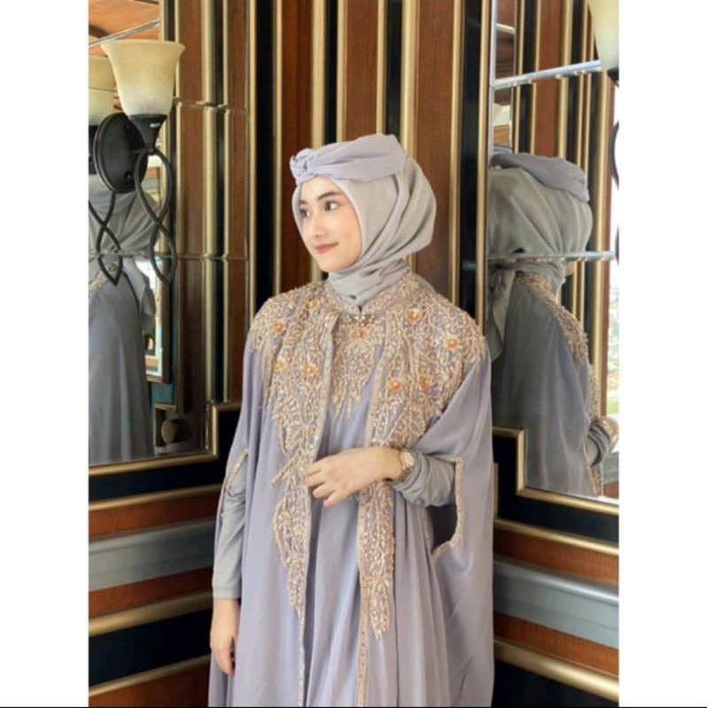 Jual KAFTAN DRESS MUSLIM AMEENA "GRATIS" INNER/DALAMAN, TURBAN DAN BELT/IKAT PINGGANG BISA COD ...