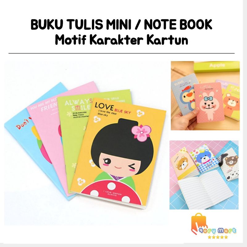 Jual BUKU TULIS KARAKTER KARTUN | NOTE BOOK | BUKU TULIS MINI | Shopee ...