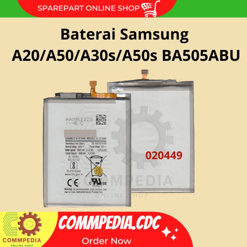 Jual Baterai Samsung a20/a50/a30s/a50s EB-BA505ABU | Shopee Indonesia