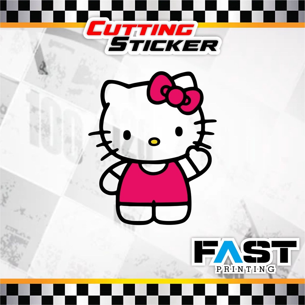 Jual CUTTING STICKER LOGO HELLO KITTY 1 l STIKER MOBIL MOTOR KEREN ...