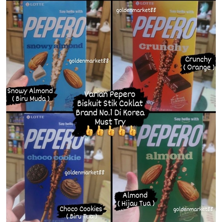 Jual VARIAN LOTTE PEPERO BOX BISKUIT STIK COKLAT KOREA BISCUIT STICK ...