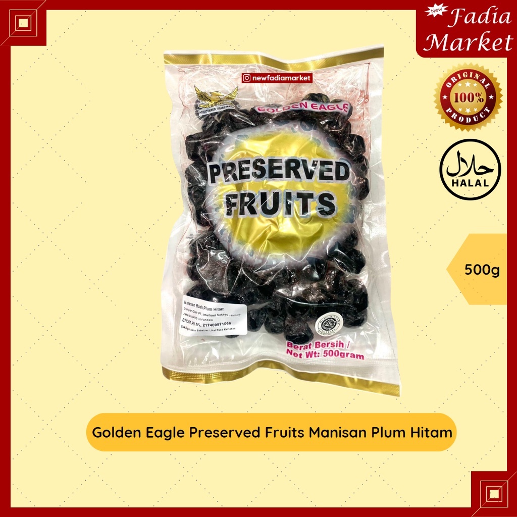 Jual Golden Eagle Preserved Fruits Manisan Plum (Ada Biji) Hitam Imlek ...