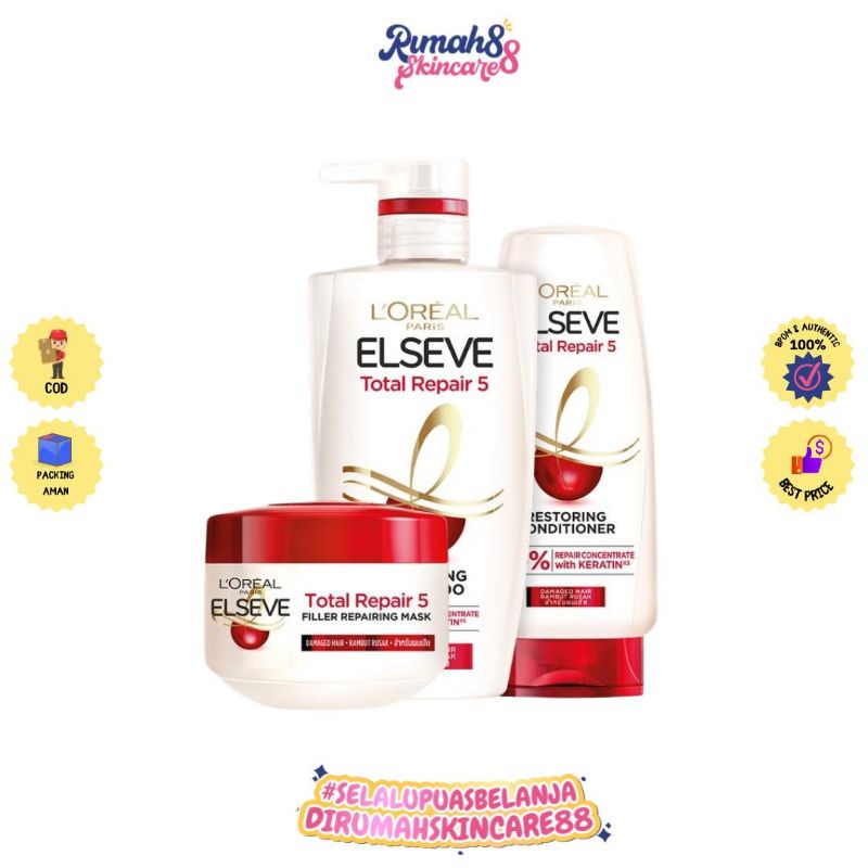 Jual RSC 88 - LOREAL Elseve Total Repair 5 | Shampoo | Conditioner ...