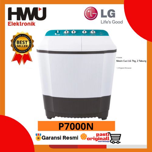 Jual LG Mesin Cuci 2 Tabung 7KG Semi Auto Washer P7000N | Shopee Indonesia