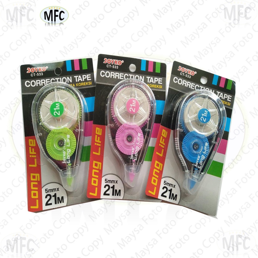 Jual Correction Tape Joyko Tip-Ex Roll Long Life 21 M - CT-533 | Shopee ...