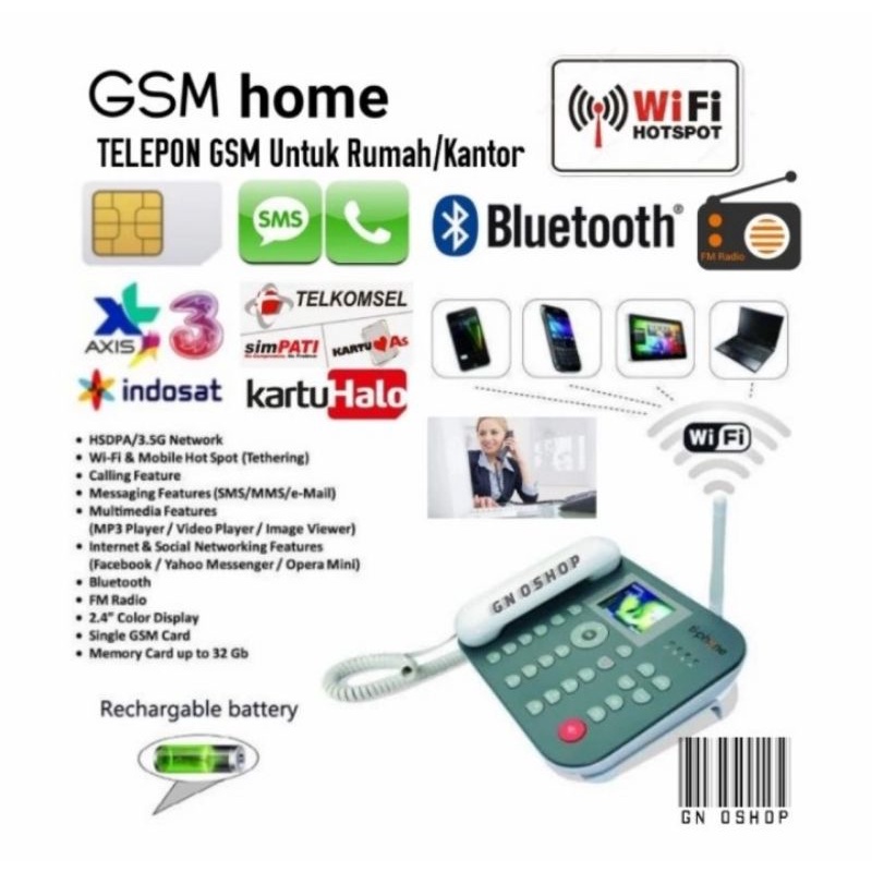 Jual Telepon GSM HOME WiFi Hotspot Rumah Kantor FWP FWT Telp Pesawat ...